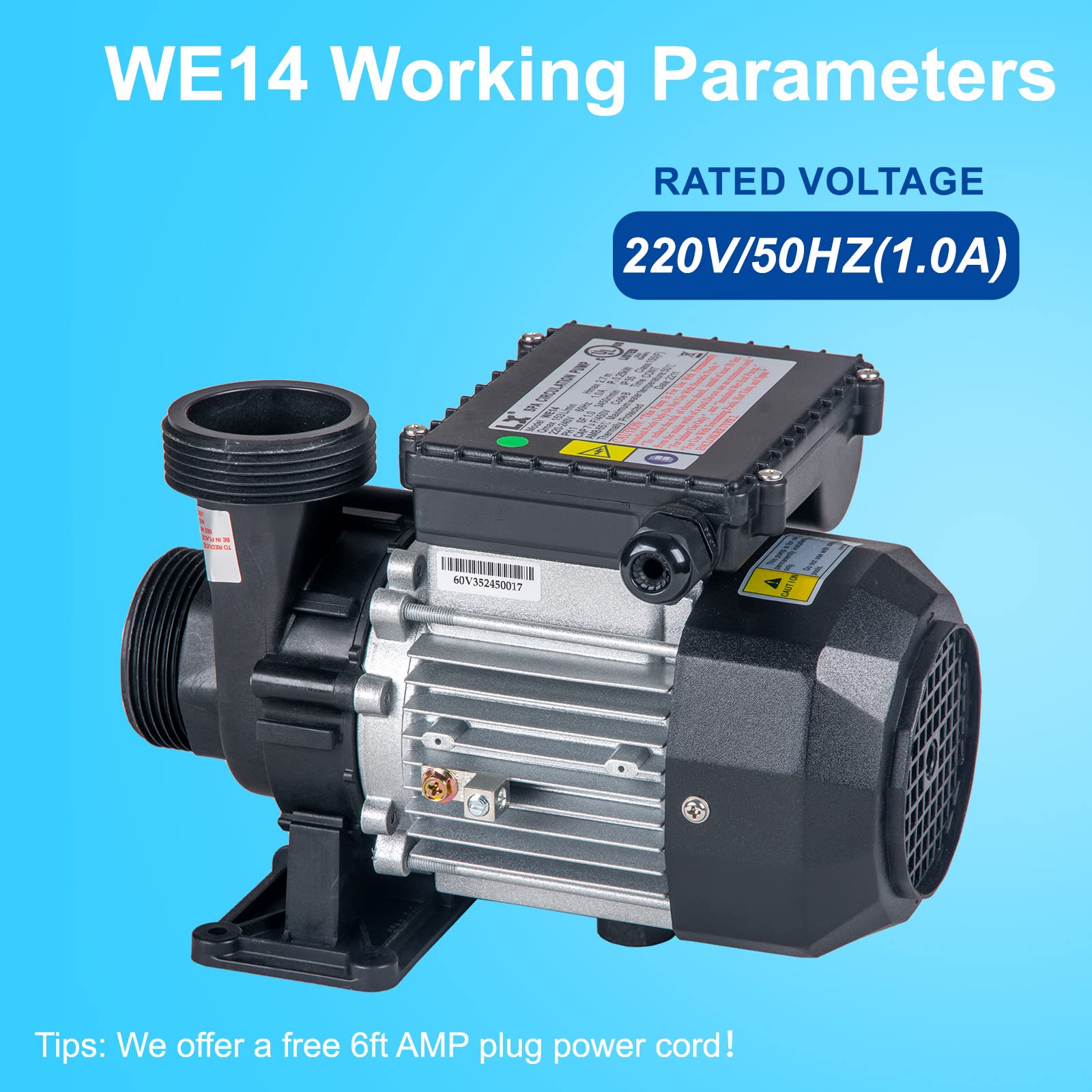 Snapklik.com : LINGXIAO WE14 SPA Circulation Pump, 240V Hot Tub ...