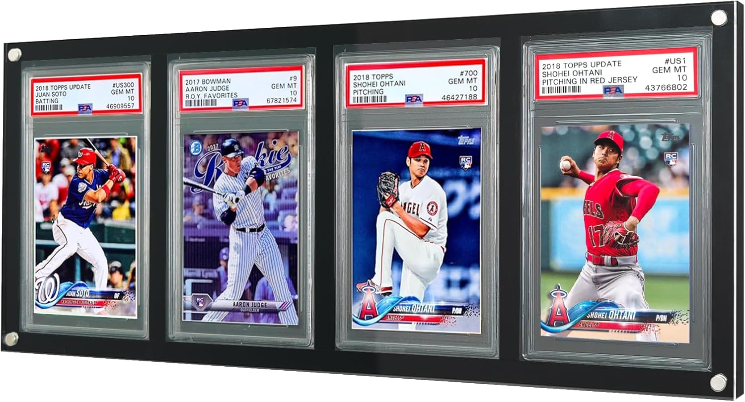 Amazon.com: Acrylic PSA Graded Sports Card Display Case - Wall Mounted ...