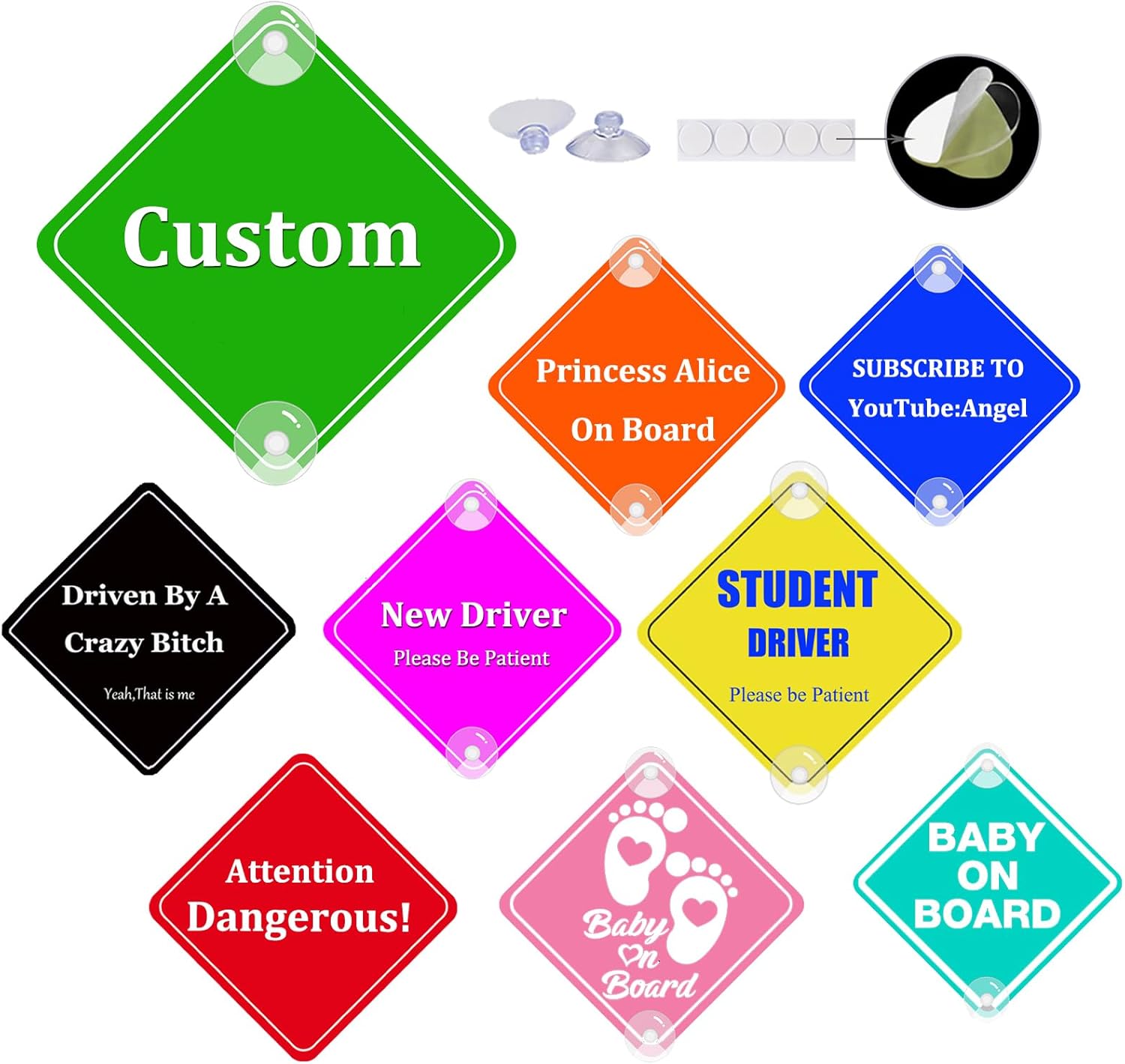Amazon.com - Nouiroy Personalized Decals-Make Your Own Warning Signs ...