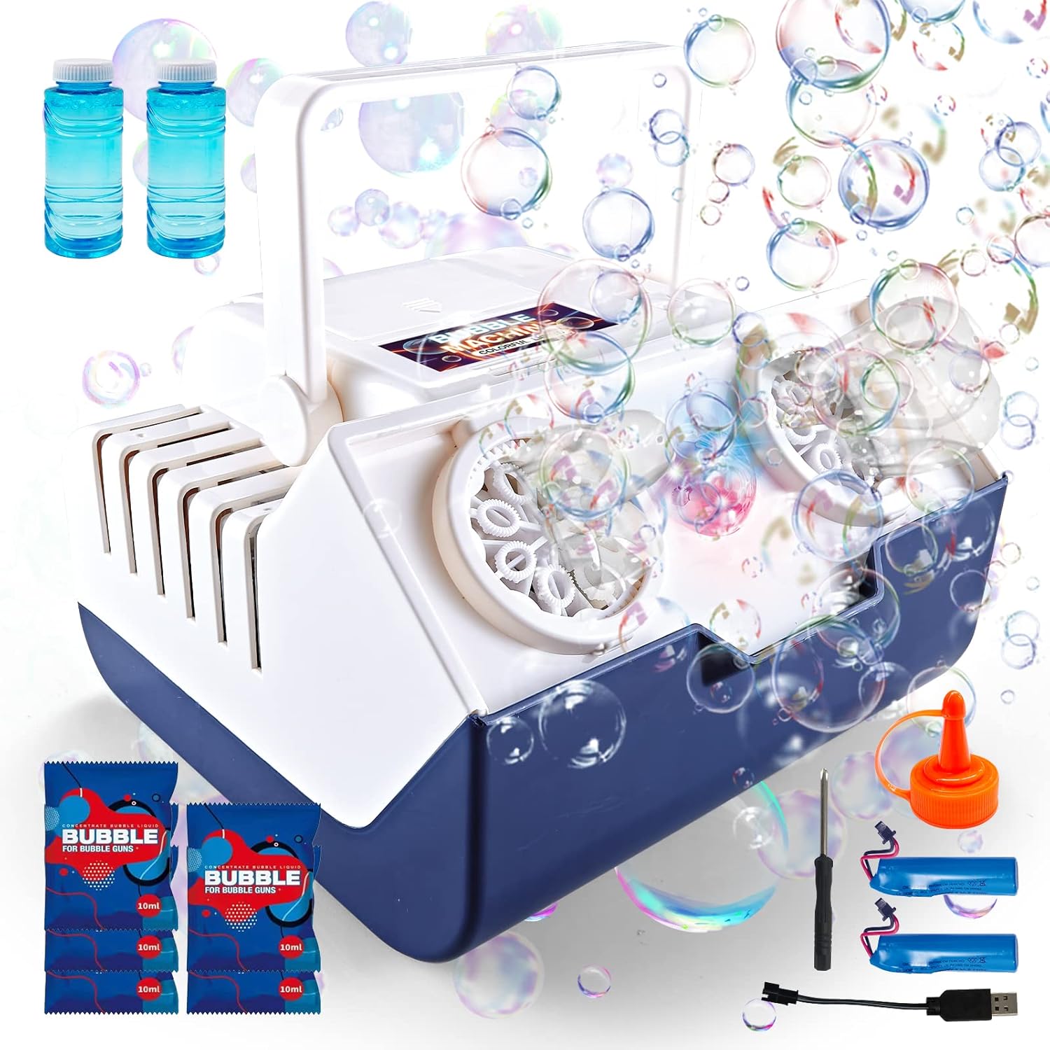 Amazon.com: Bubble Machine Automatic Bubble Blower,16000+ Bubble Per ...