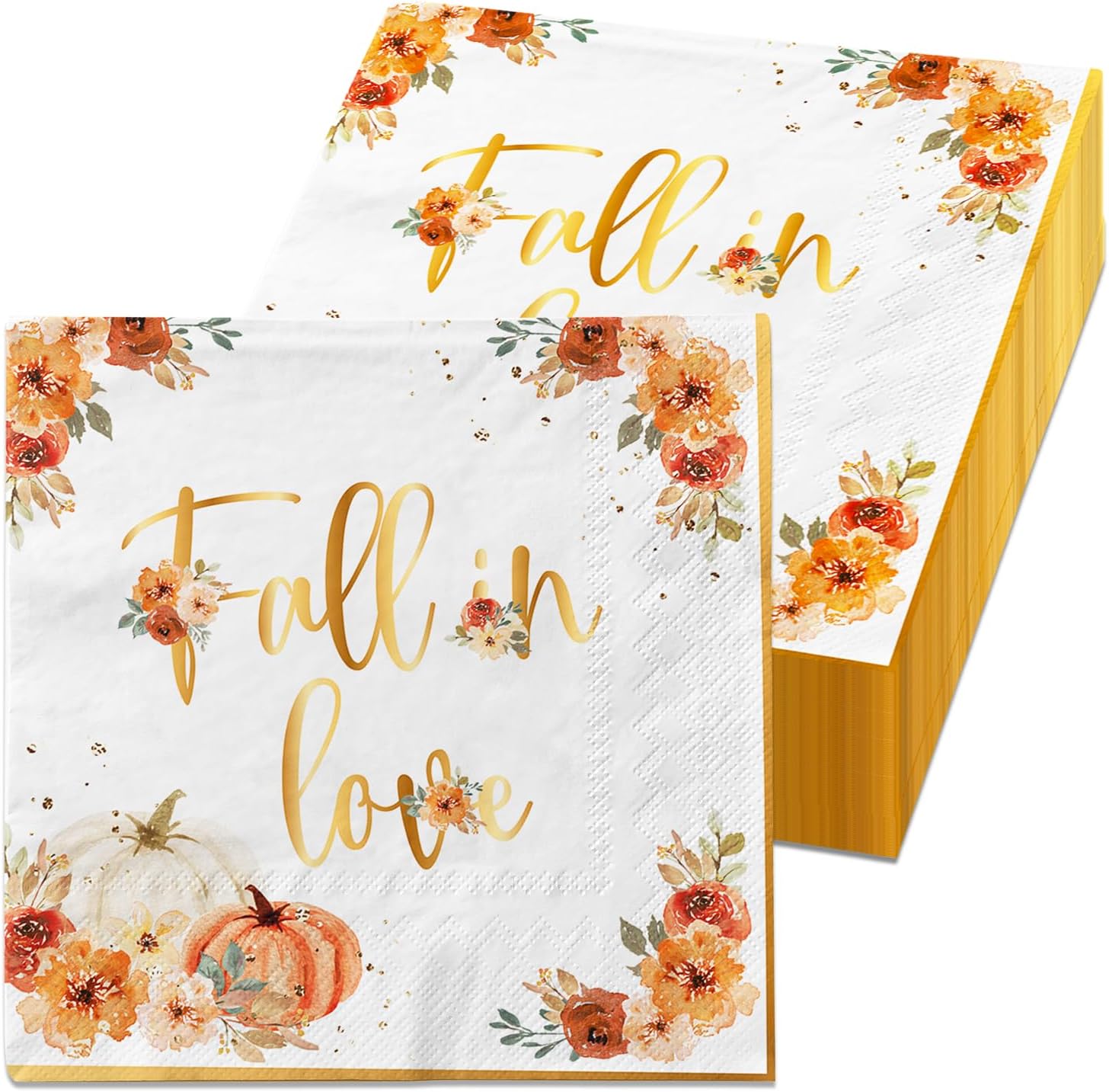 Amazon.com: Fall in Love Bridal Shower Napkins Decorations,40Pcs Fall ...