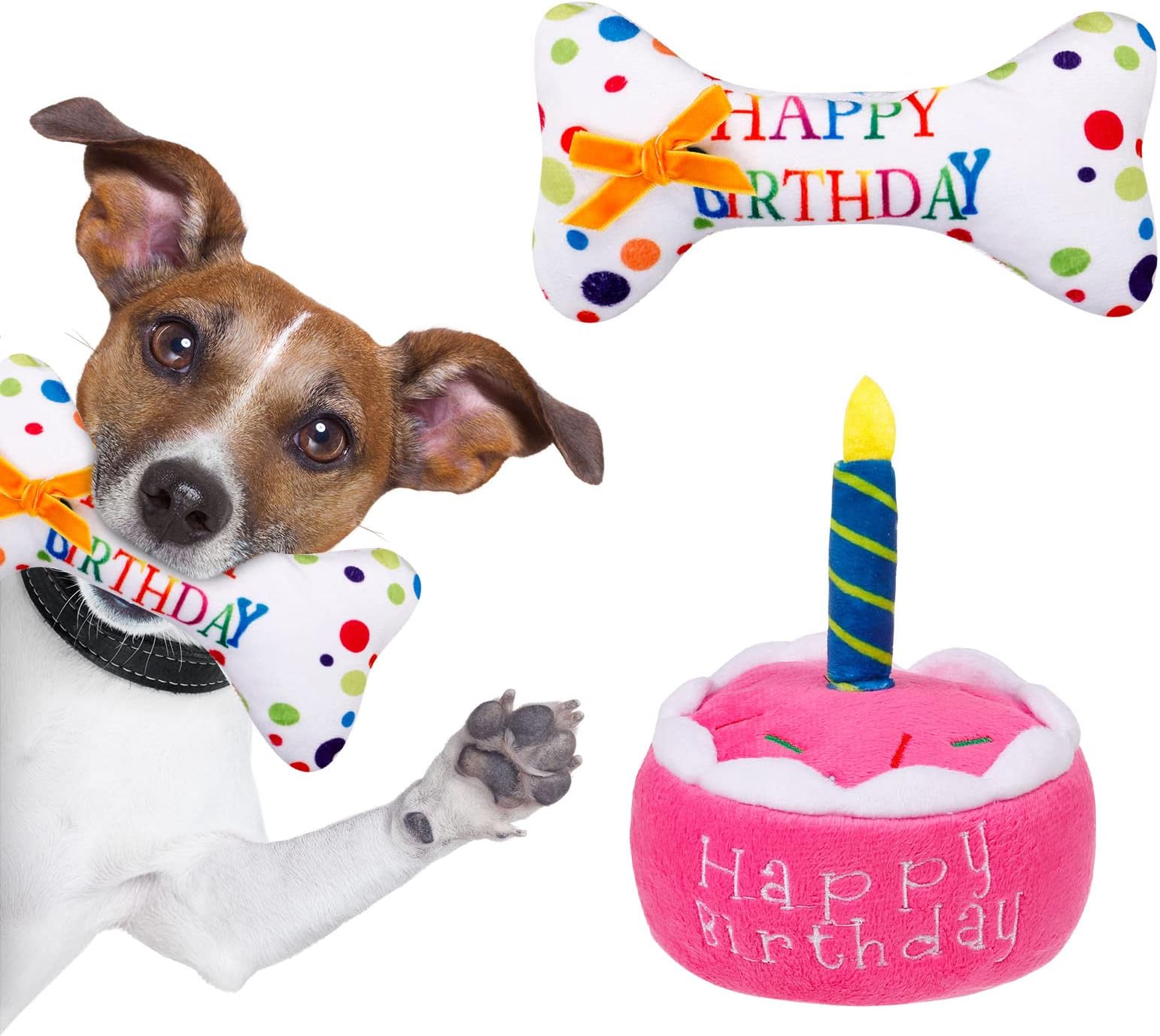 House of Paws Birthday Cake Soft Squeaky Toy for Dogs - Small 13cm ...