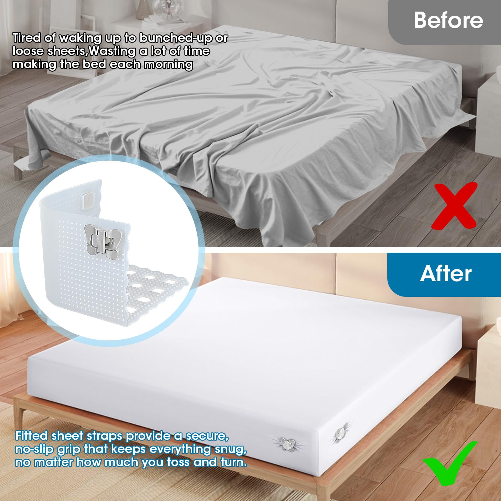 Sheetlocks For Fitted Sheets Barsone Lock Bed Sheet Holder Keep Sheets ...