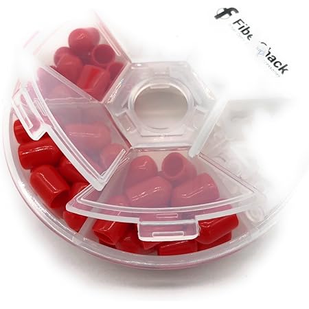 Amazon.com: Fiber Optic Plastic Universal Dust Cap For 1.25mm Ferrules ...