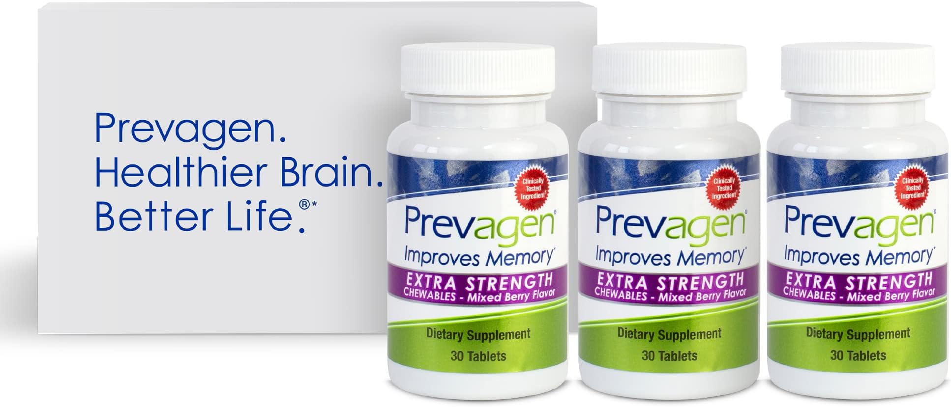 Amazon.com: Prevagen Extra Strength Chewables - 90 Tablets (3-Pack of ...