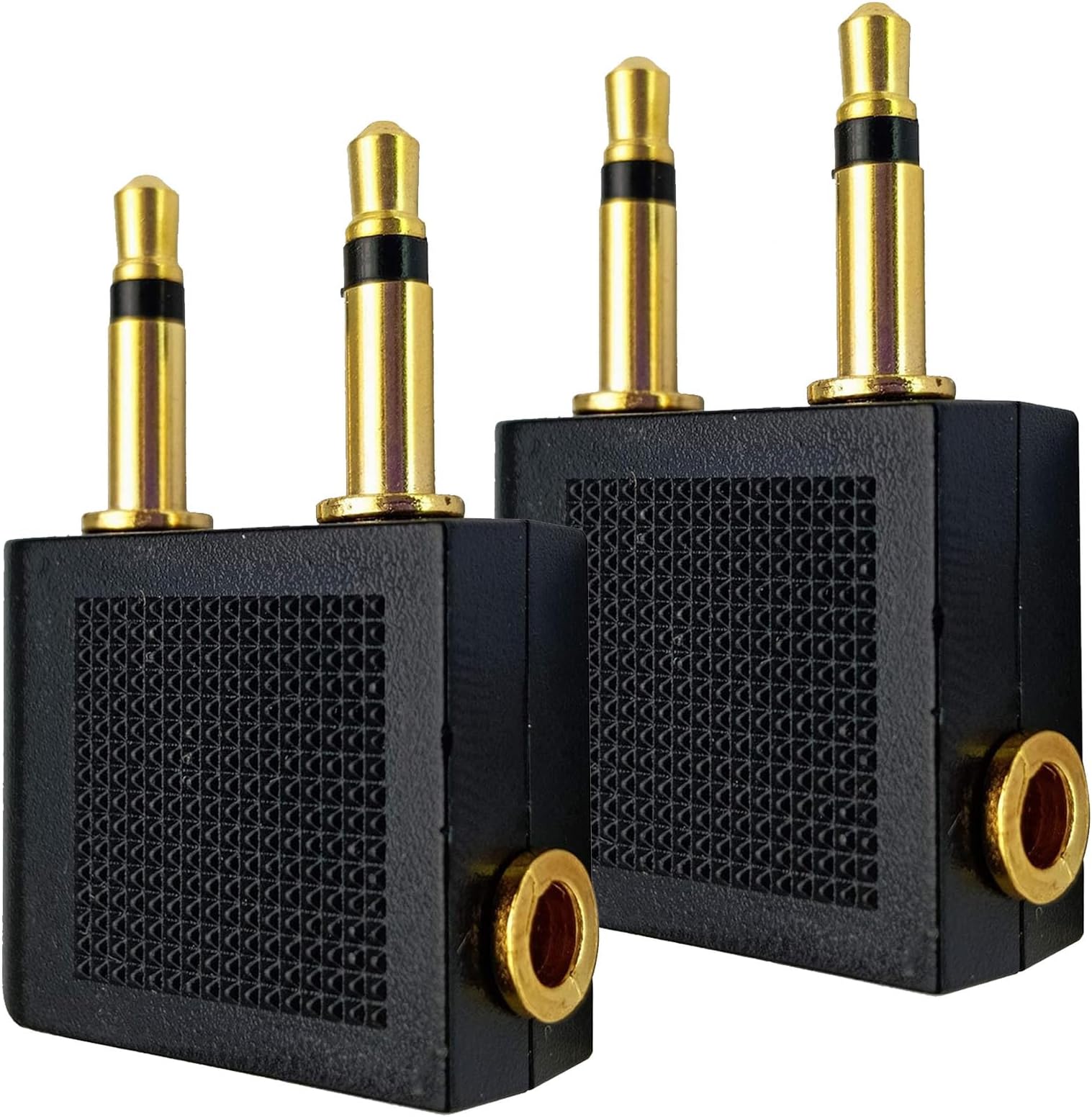 KkvoGmle Airline Airplane Flight Adapters for Headphones, Gold Plated ...