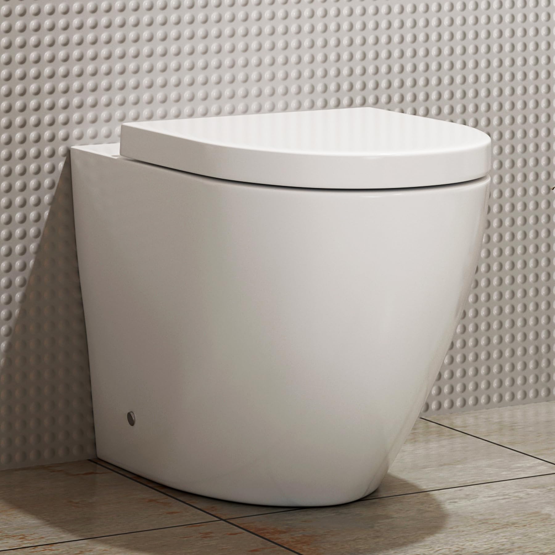 Modern Rimless Back to Wall BTW Pan with Soft Close Seat Power Flush ...