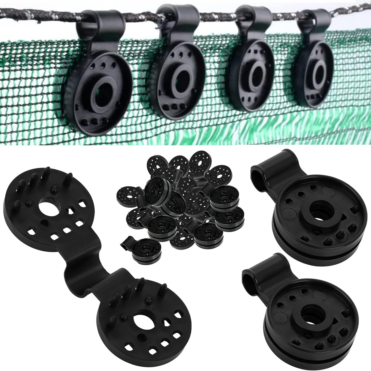 Amazon.com : 100 Pack Shade Cloth Heavy Duty Lock Grip, Shade Cloth Fix ...