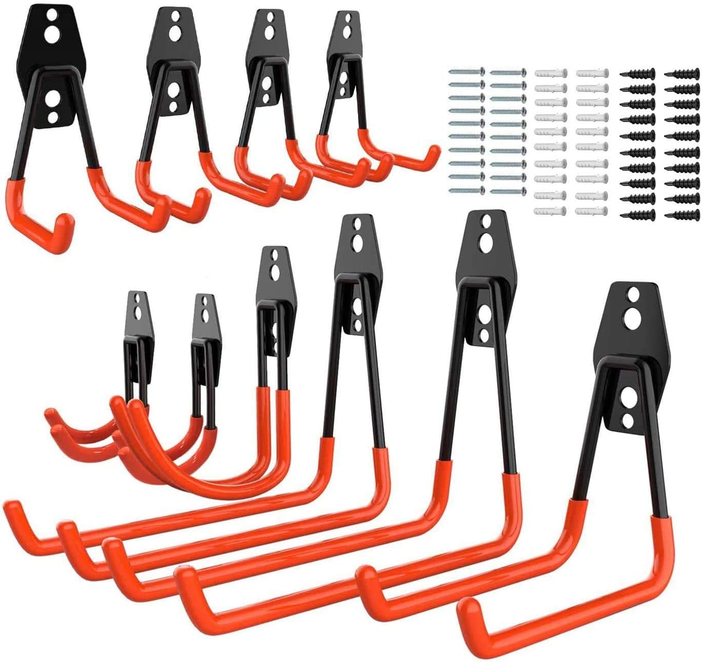 EJG Heavy Duty Steel 10-Pack, Tools Organizer, Garage Storage, Garden ...