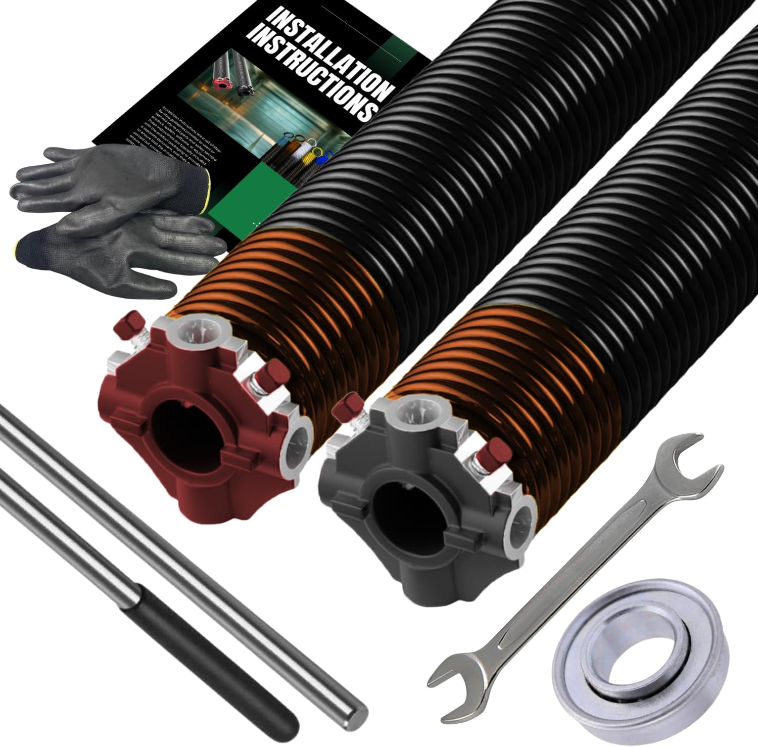 Amazon.com: Garage Door Torsion Spring Replacement 2" Pair 273x2x35 ...
