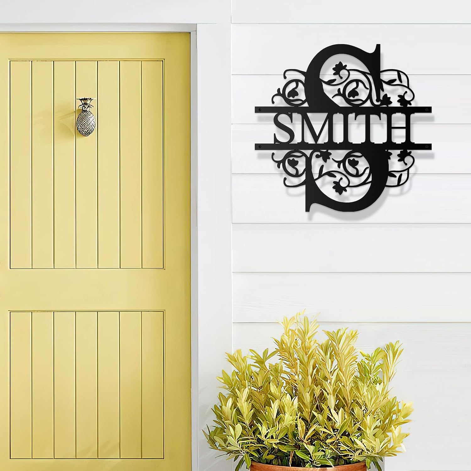 Amazon.com: Personalized Metal Name Signs Custom Family Last Name Sign ...