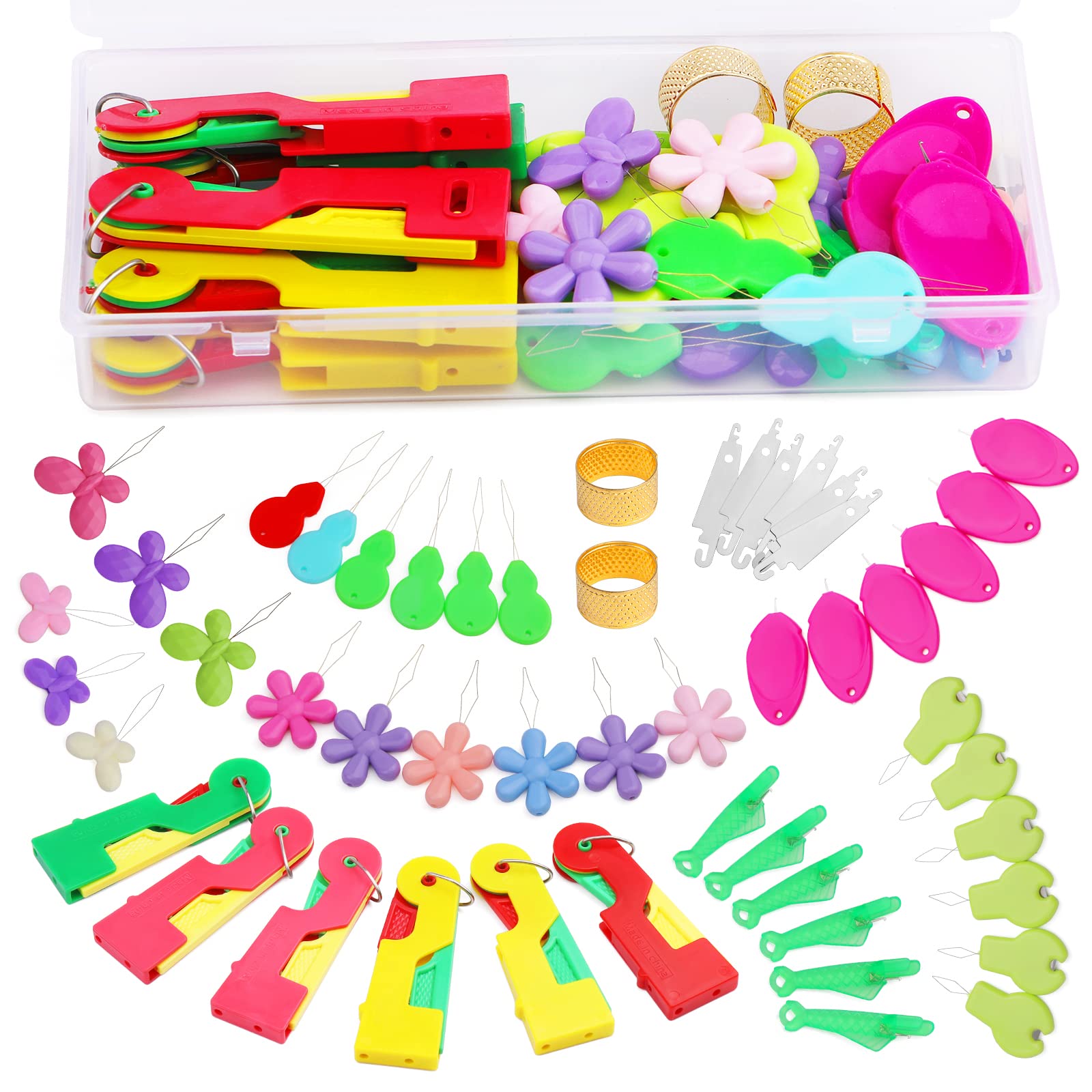 Amazon.com: Fedmut Needle Threaders Set, 51 Pcs Needle Threader Tool ...