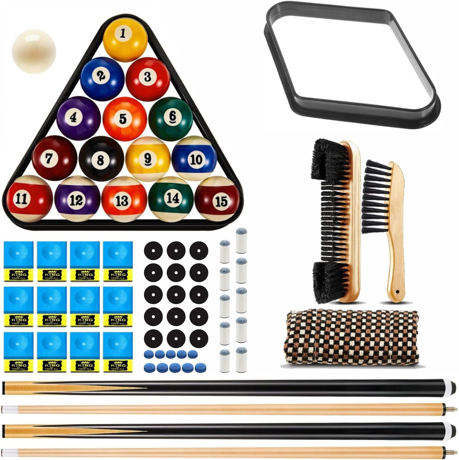 Amazon.com : Luxmool 85Pcs Pools Table Accessories, Pool Balls Billiard ...