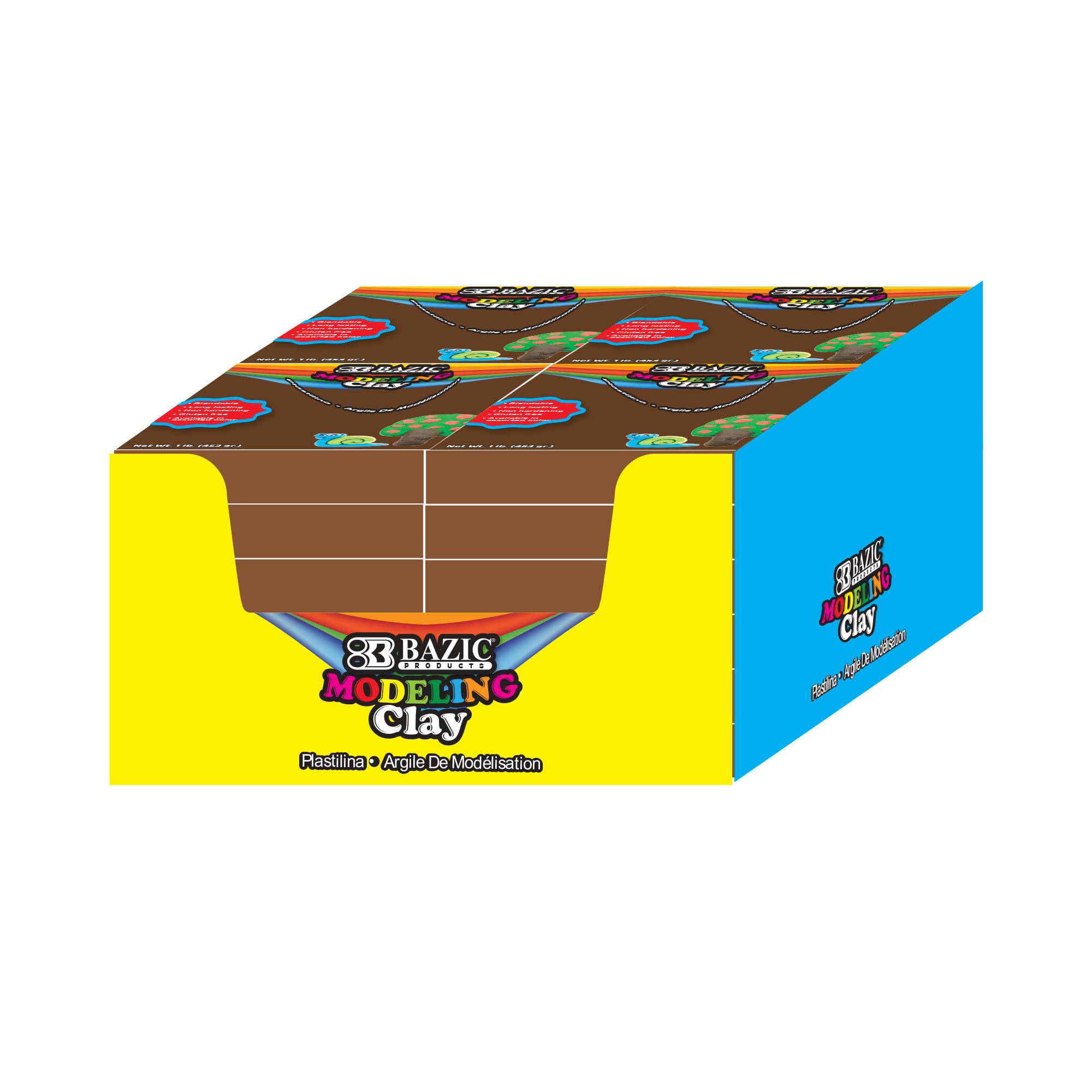 Amazon.com : BAZIC Modeling Clay Brown Color 1 LB, Light Dough Art ...