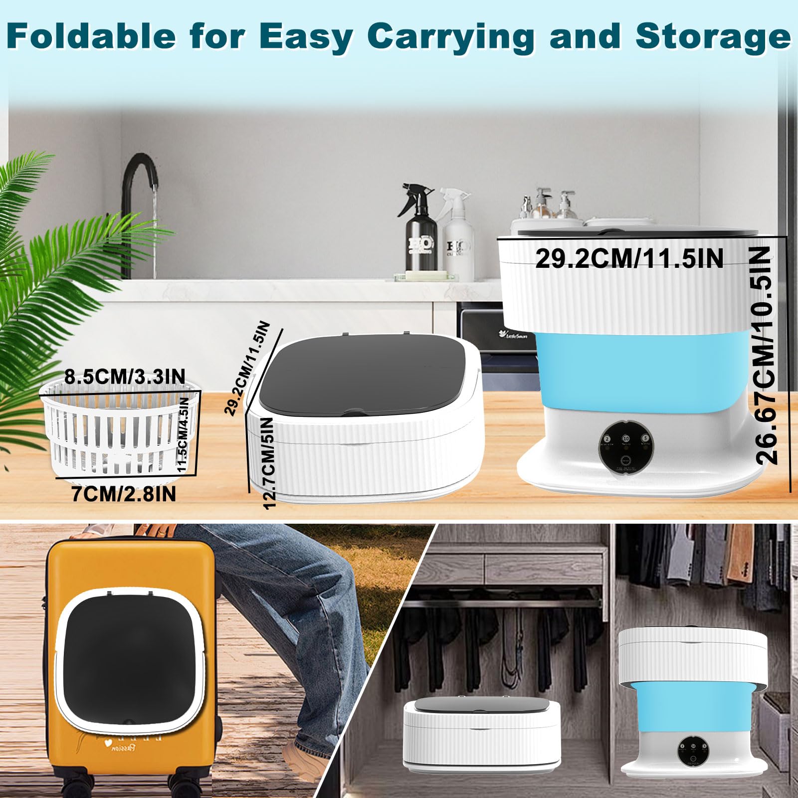 Lavadoras Portatiles Para Apartamentos 15L Portable Washing Machine ...