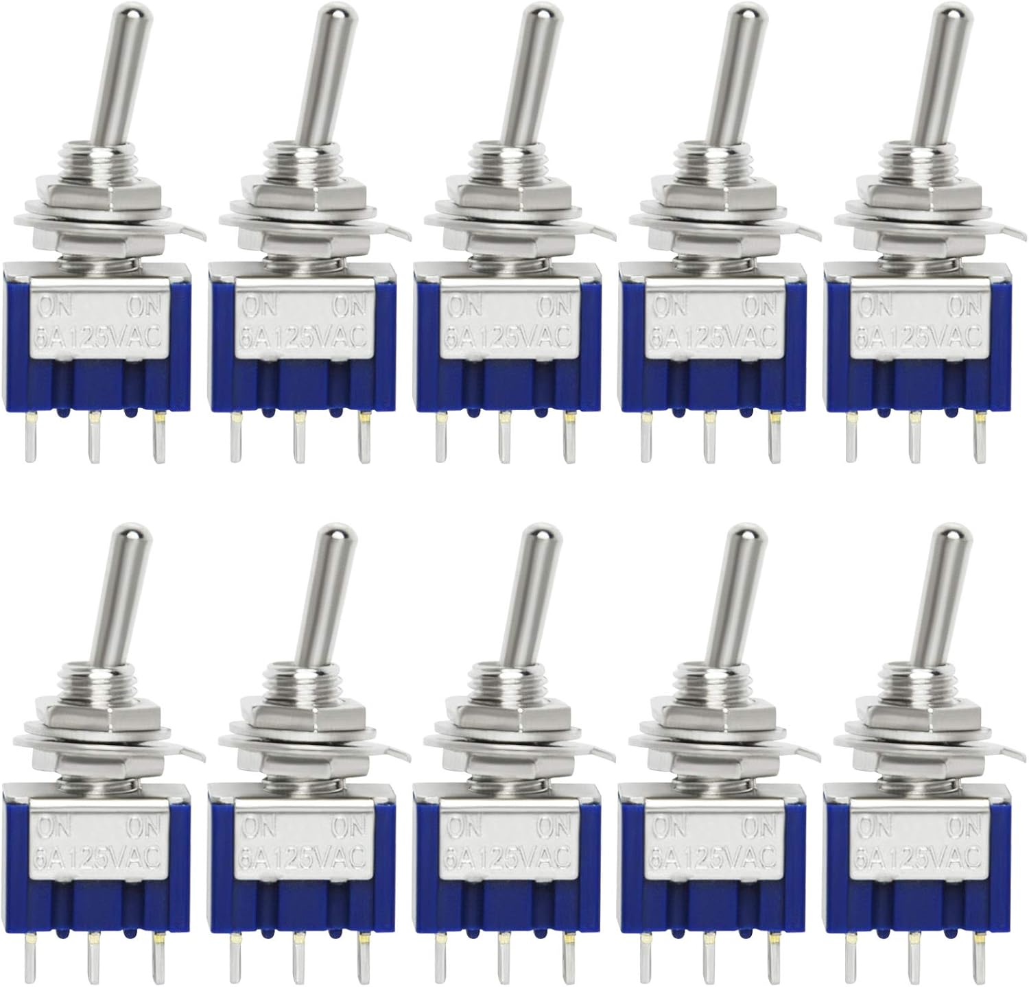 Gikfun MTS102 Lot de 10 mini interrupteurs à bascule 2 positions 3 ...