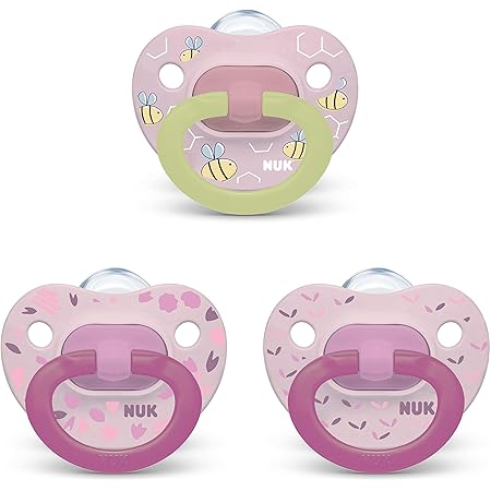Amazon.com : NUK Orthodontic Pacifier Value Pack, Boy, 0-6 Months, 3 ...