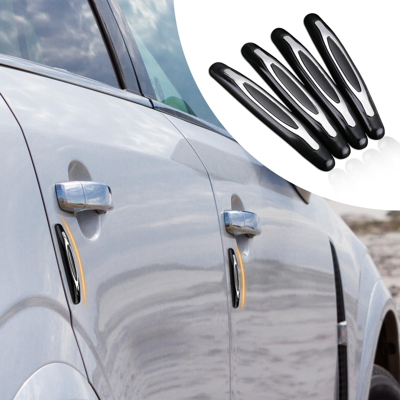 Amazon.com: Hosawtek Car Door Edge Guards - Anti-Scratch Black Rubber ...
