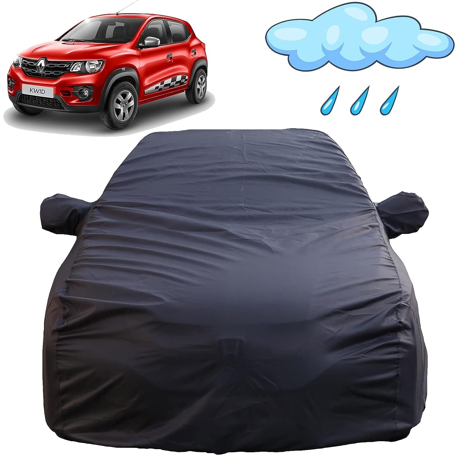 Autofact Waterproof Car Body Cover Compatible with Renaults Kwid (2015 ...