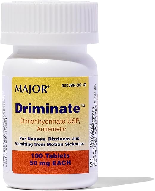 Amazon.com: MAJOR Driminate - Dimenhydrinate 50mg Motion Sickness ...