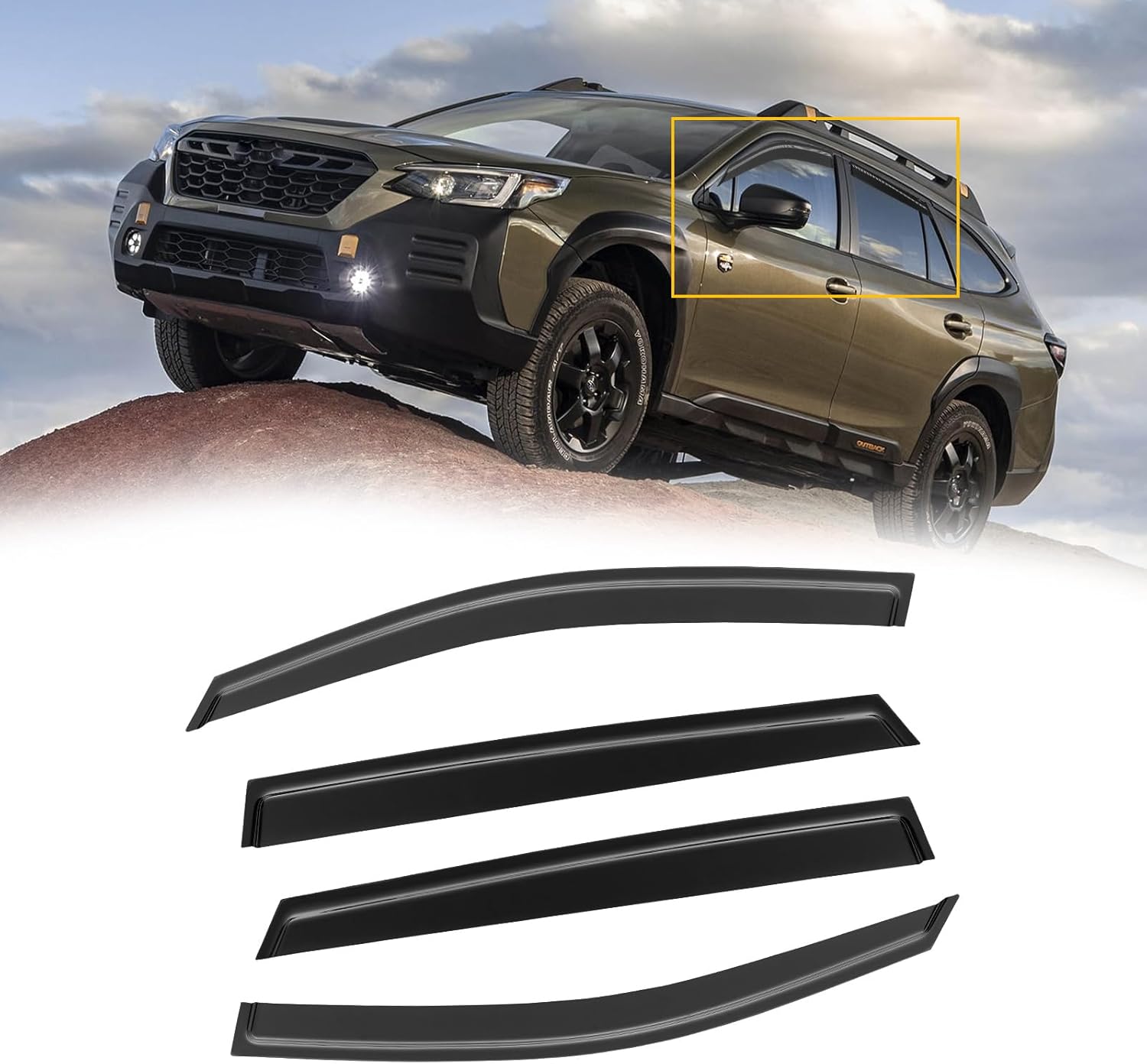 Amazon.com: CMVT Auto Window Visors for 2020-2024 Subaru Outback, Rain ...