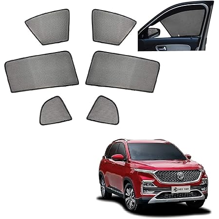 Autofact Half Magnetic Window Sunshades/Curtains for MG Hector [Set of ...