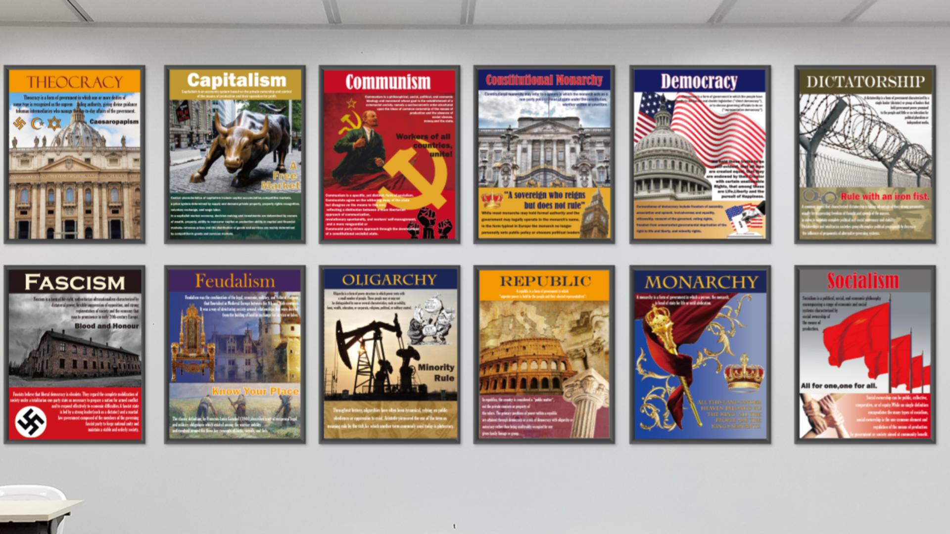 Watch Forms of Government and Economic Ideologies Poster Set on Amazon Live