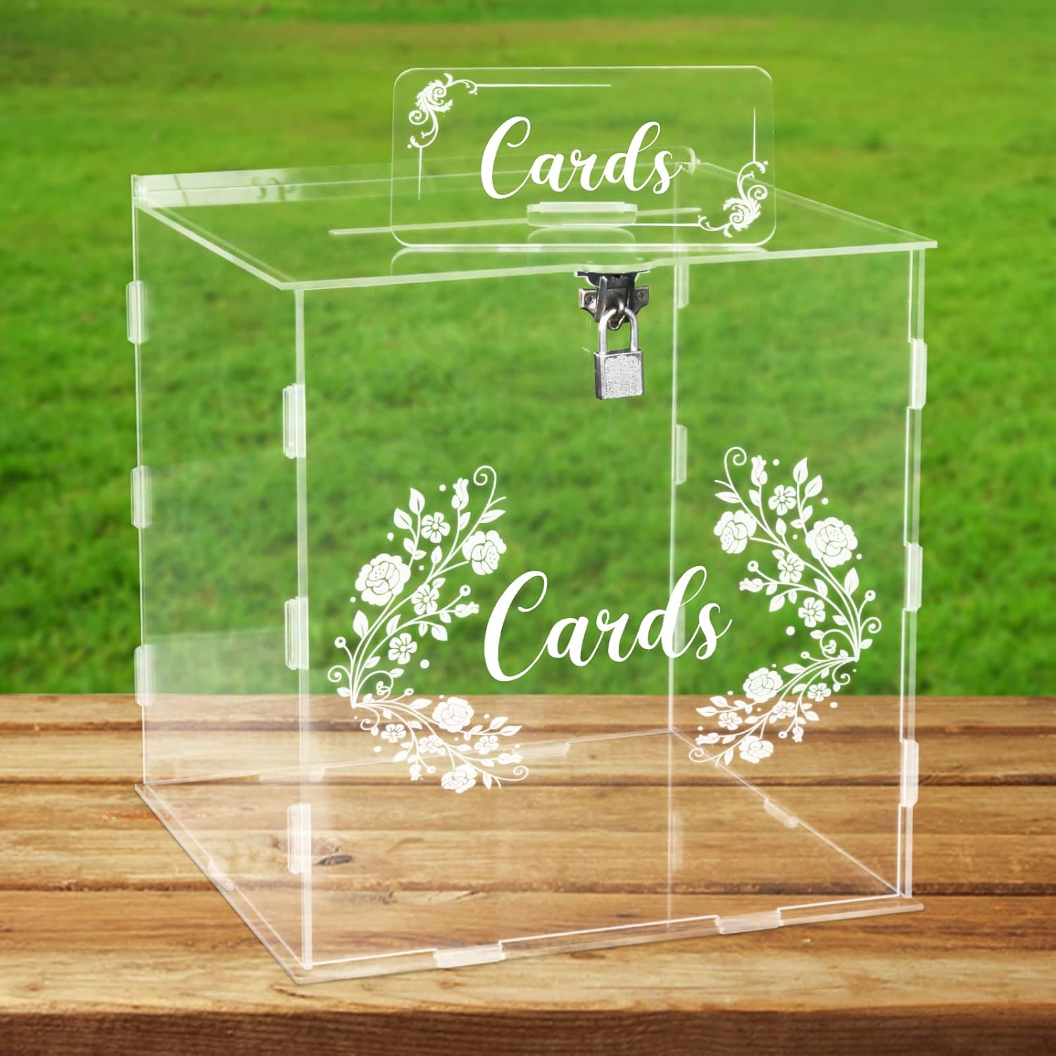Hooqict Acrylic Wedding Card Box Acrylic Clear Card Box With Lock And Hooqict Acrylic Wedding Card Box Acrylic Clear Card Box With Lock And
