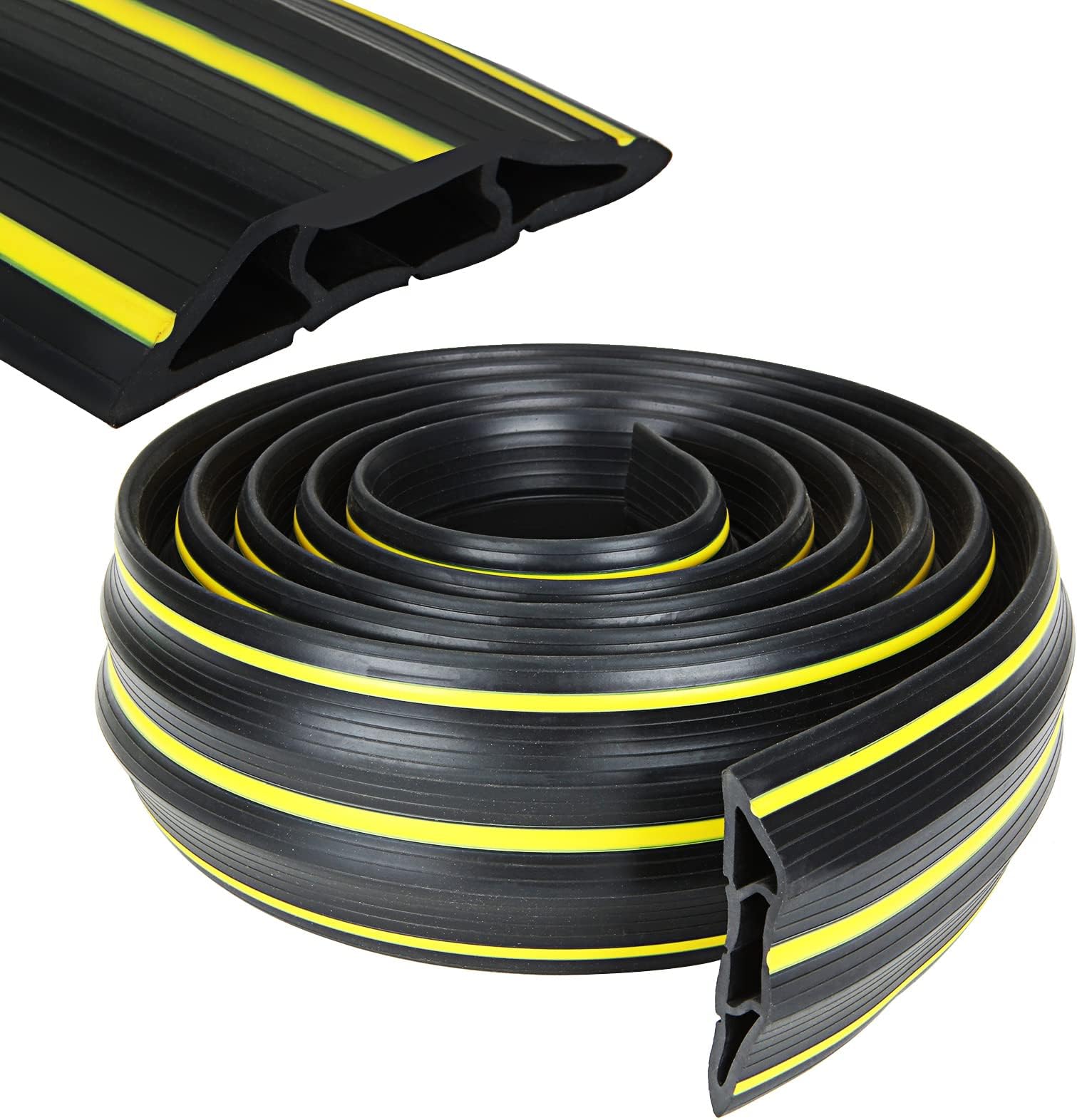 Heavy Duty Black Rubber Floor Cable Wire Cover Tidy Protector Safety ...