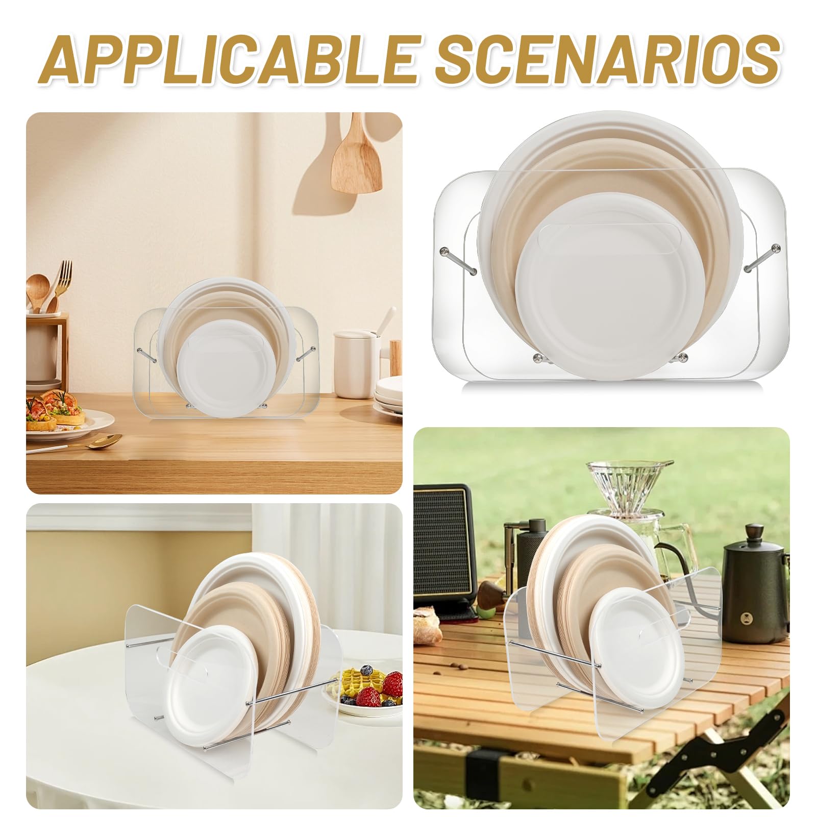 Under Cabinet Paper Plate Holder 8-9 Inch Paper Plate Dispenser ...
