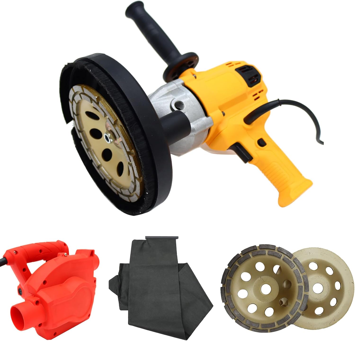 HayWHNKN Concrete Surfacing Grinder Concrete Cement Floor Wall Rough ...