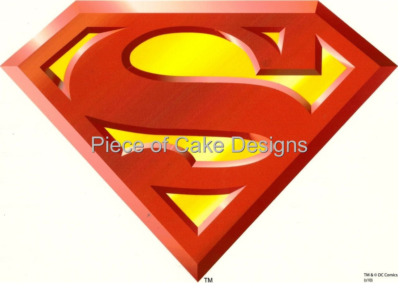 6" Round ~ Superman Logo Birthday ~ Edible Image Cake/Cupcake Topper ...