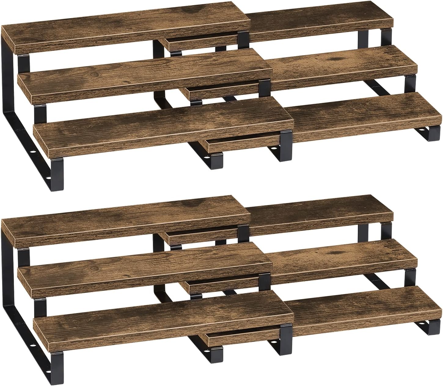 Amazon.com: MOOACE Wood Spice Rack Organizer for Cabinet, 3 Tier ...