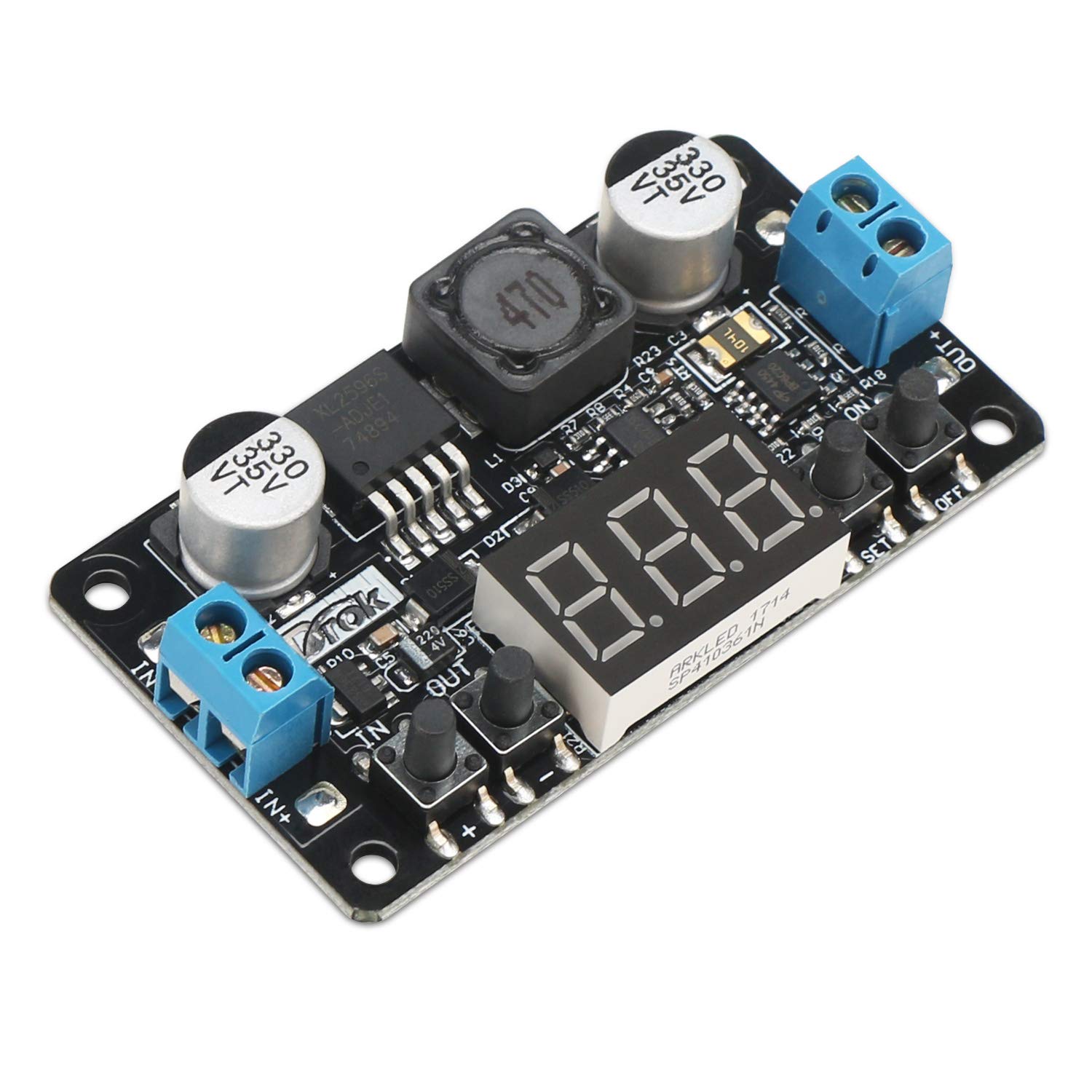 Buy DROK LM2596 Numerical Control Voltage Switching Regulator DC Buck ...