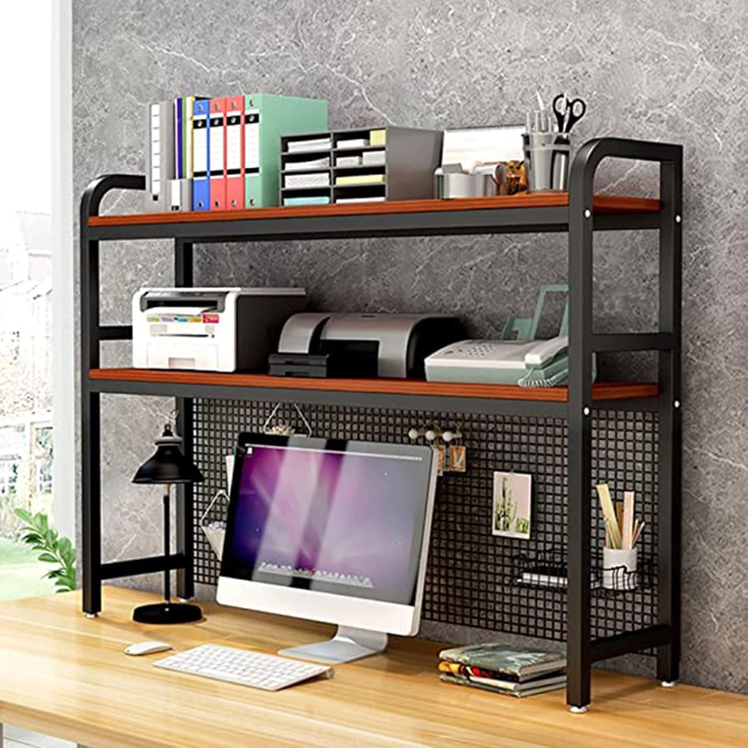 Desktop Organizer Office Storage Rack, Storage Organizer, Wood and ...
