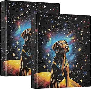 Amazon.com : Black Labrador Dog 3 Ring Binder, 1.5 Inch Round Ring ...
