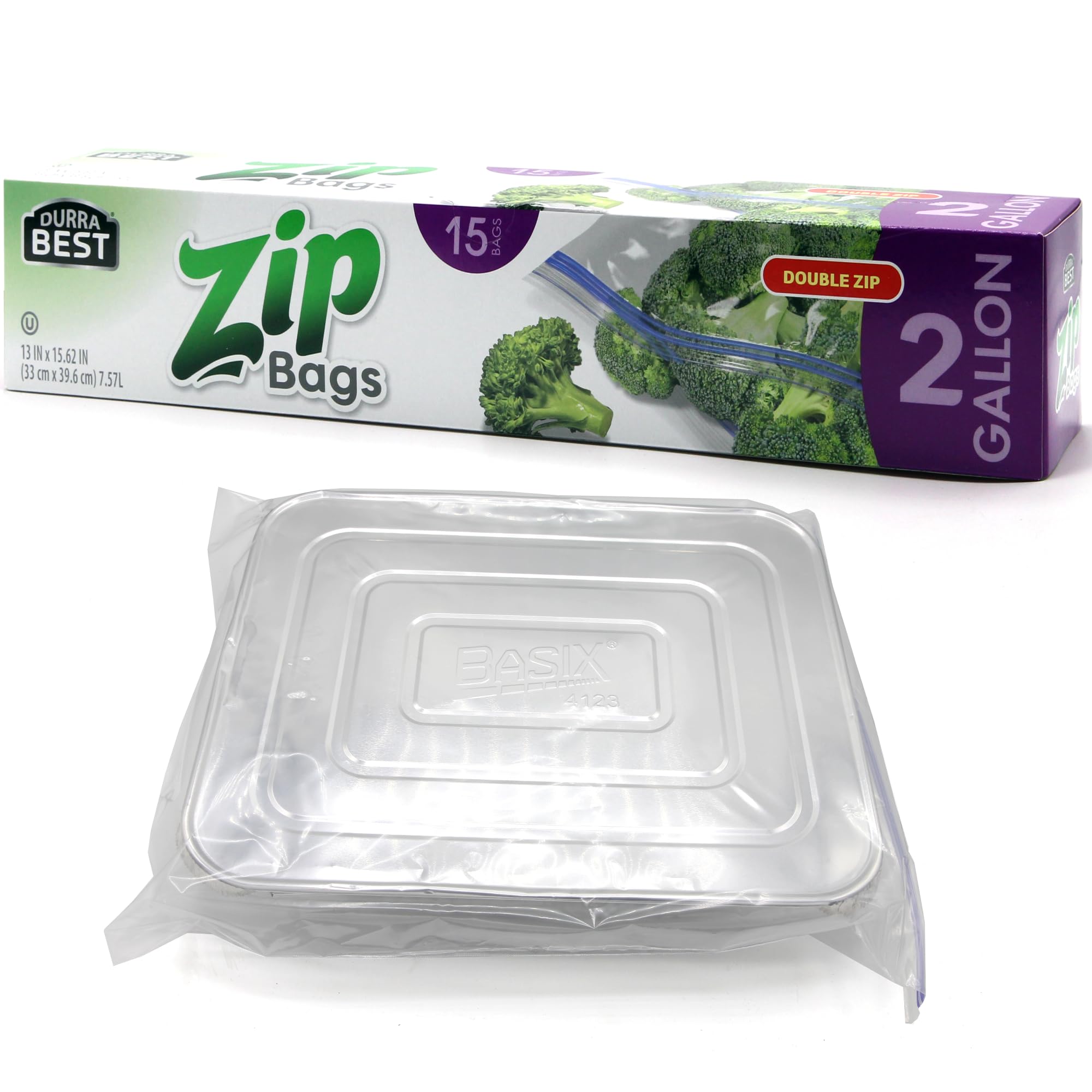 Amazon.com: DURRA BEST. 2 Gallon Extra Large Storage Zip Bags - Double ...