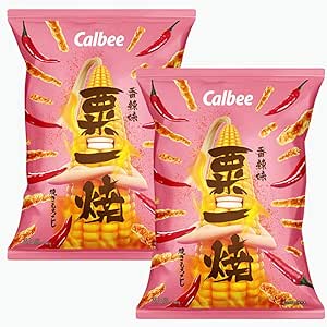 Calbee Grill A Corn Hot & Spicy Flavour Crispy Snacks 80g (Pack of 2 ...