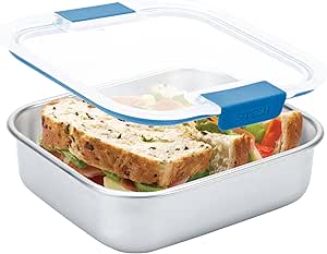 Smash 33063 Microwave Safe Stainless Steel Lunch Box, 600 milliliters ...