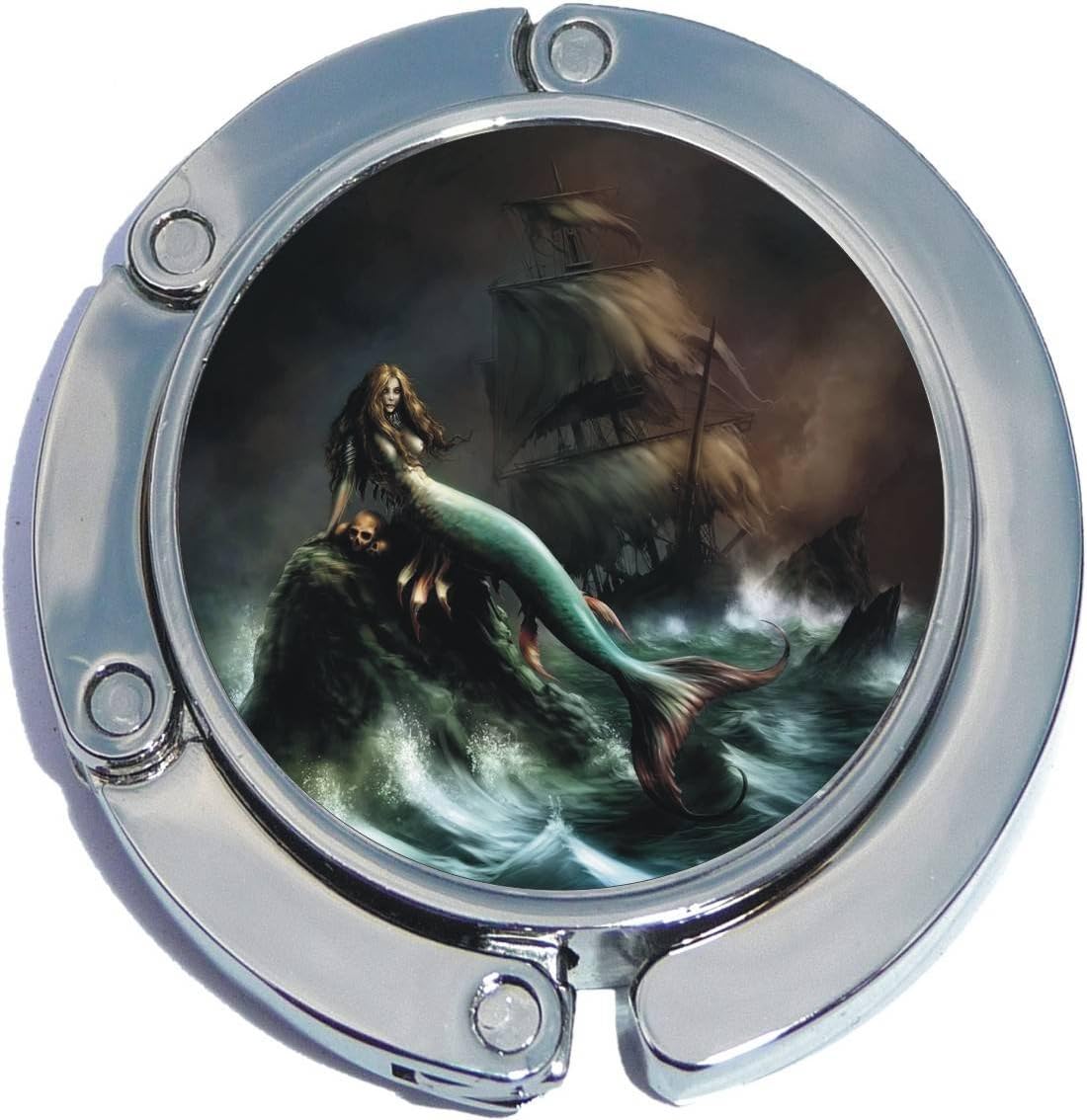 Mermaid with Ship Foldable Purse Hanger and Pouch at Amazon Women’s ...