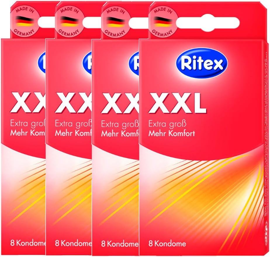 32 (4 x 8) Ritex XXL Condones - Extra Grande preservativos Condones ...