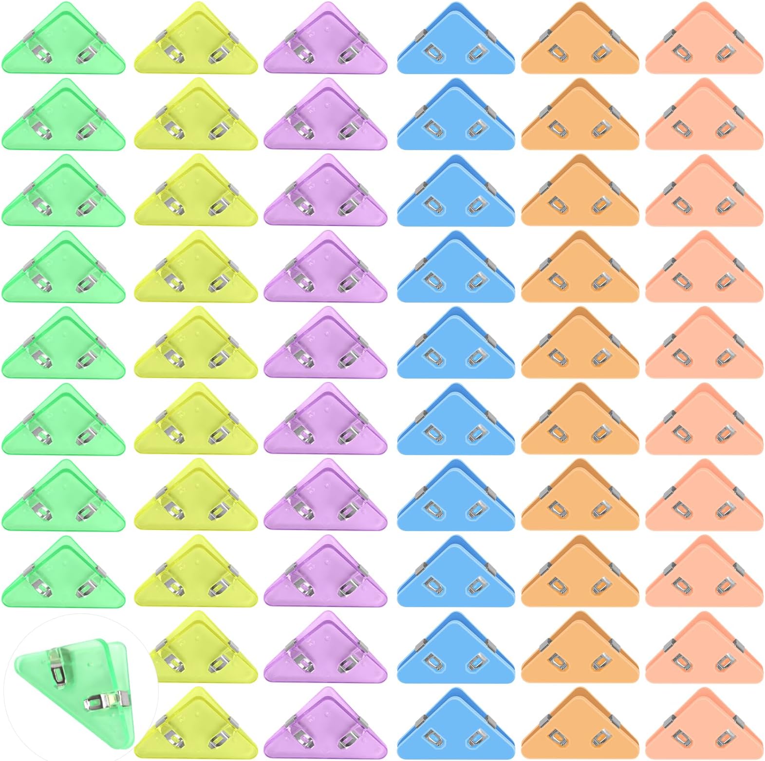 Amazon.com : 15 Pieces Corner Clip Triangle Folder Multipurpose Color ...