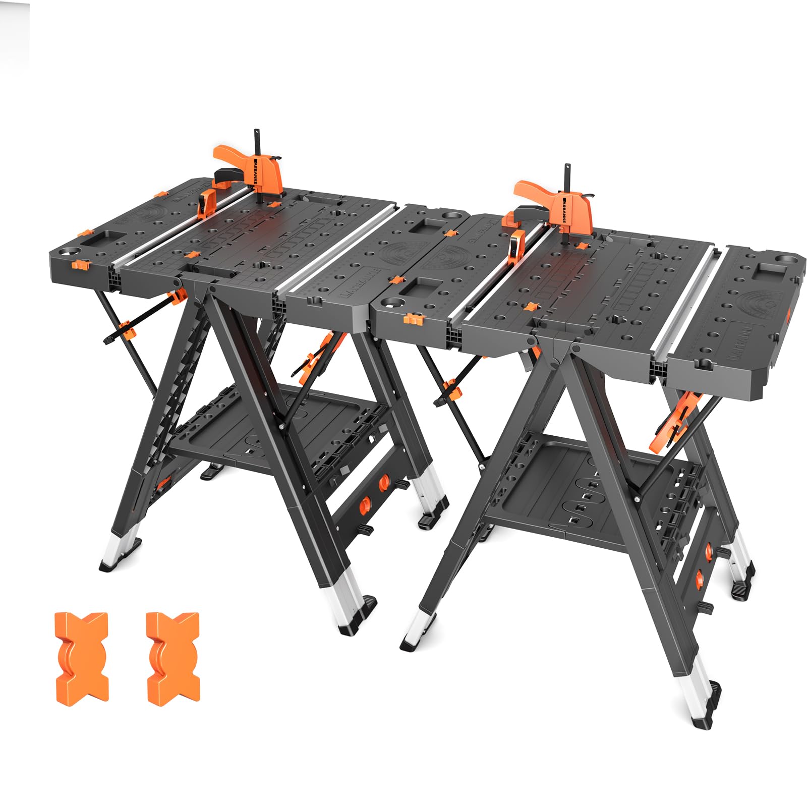 Combined Portable Folding Work Table,2-in-1 Sawhorse & Workbench ...