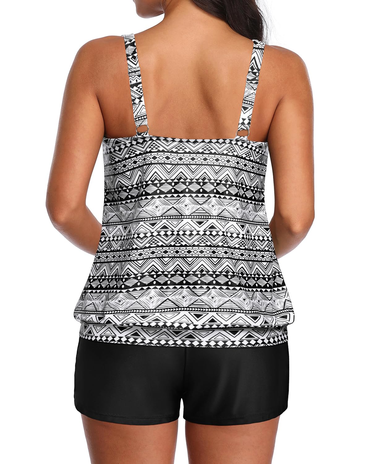 Snapklik.com : Aqua Eve Two Piece Womens Tankini Swimsuits Blouson Swim ...