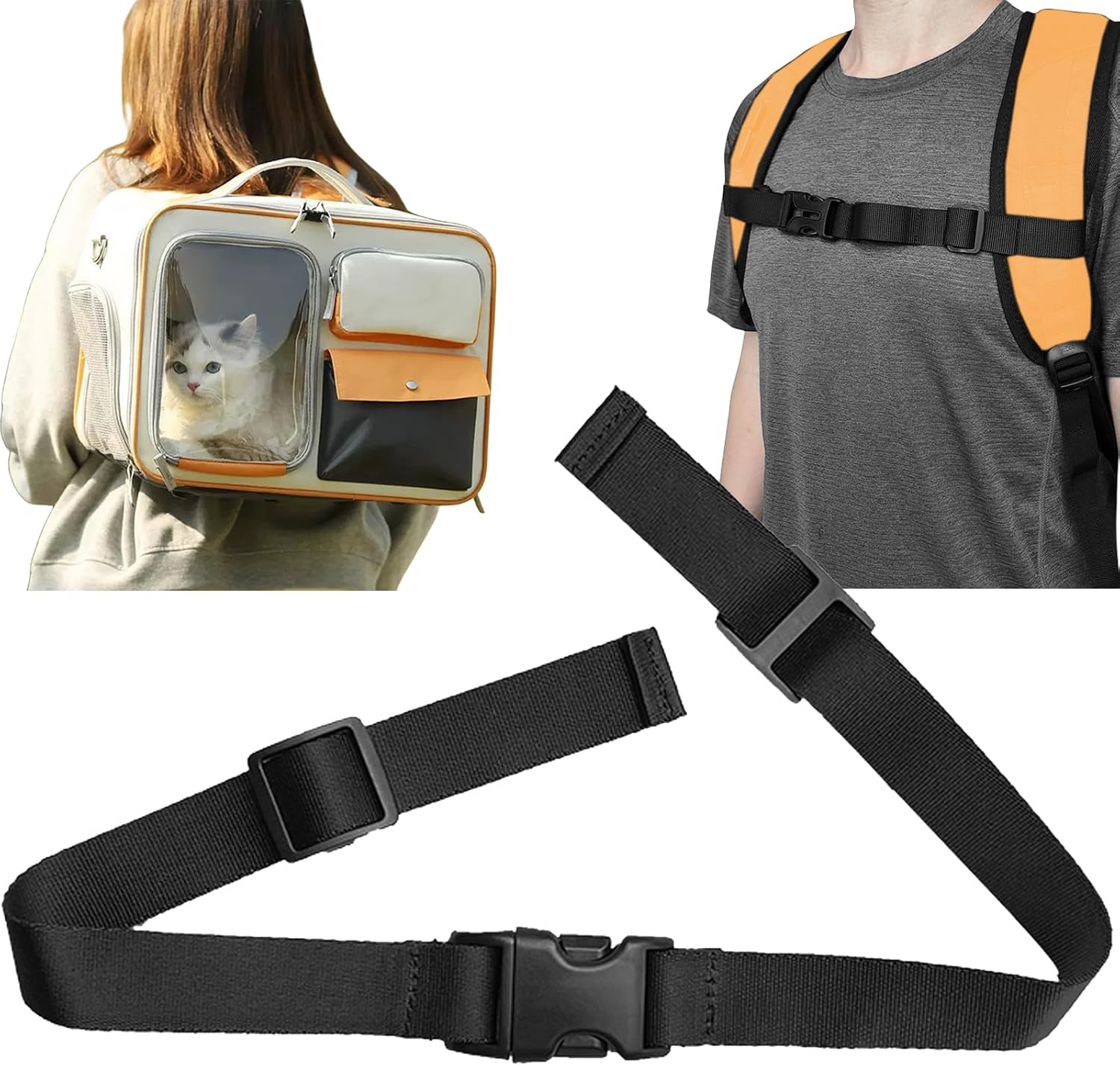 Amazon.com : Rairsky Cat Carrier Shoulder Strap Stabilizer - Enhance ...