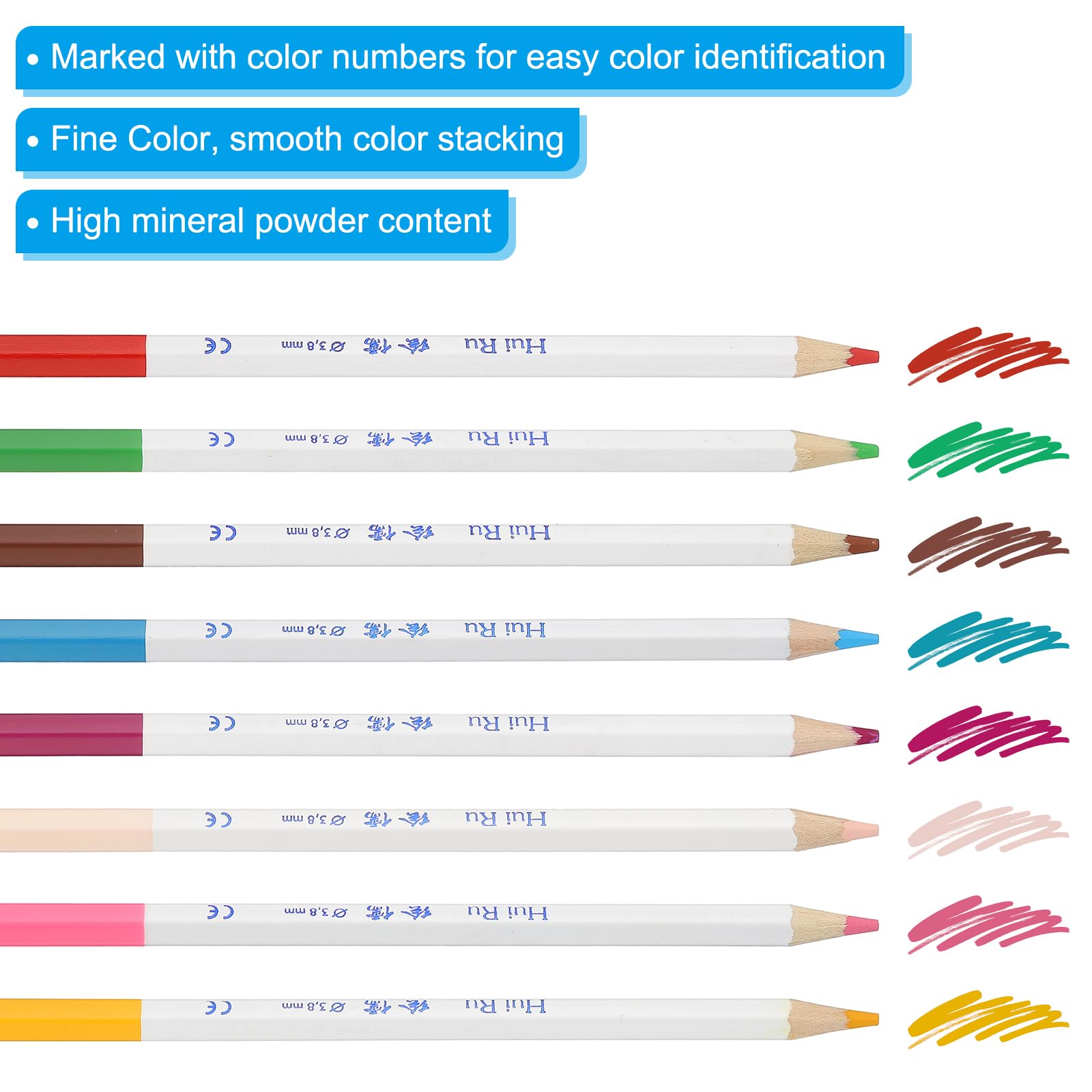 PATIKIL Pale Yellow Colored Pencils Set,6 Pcs Oil Color Pencils Wooden ...