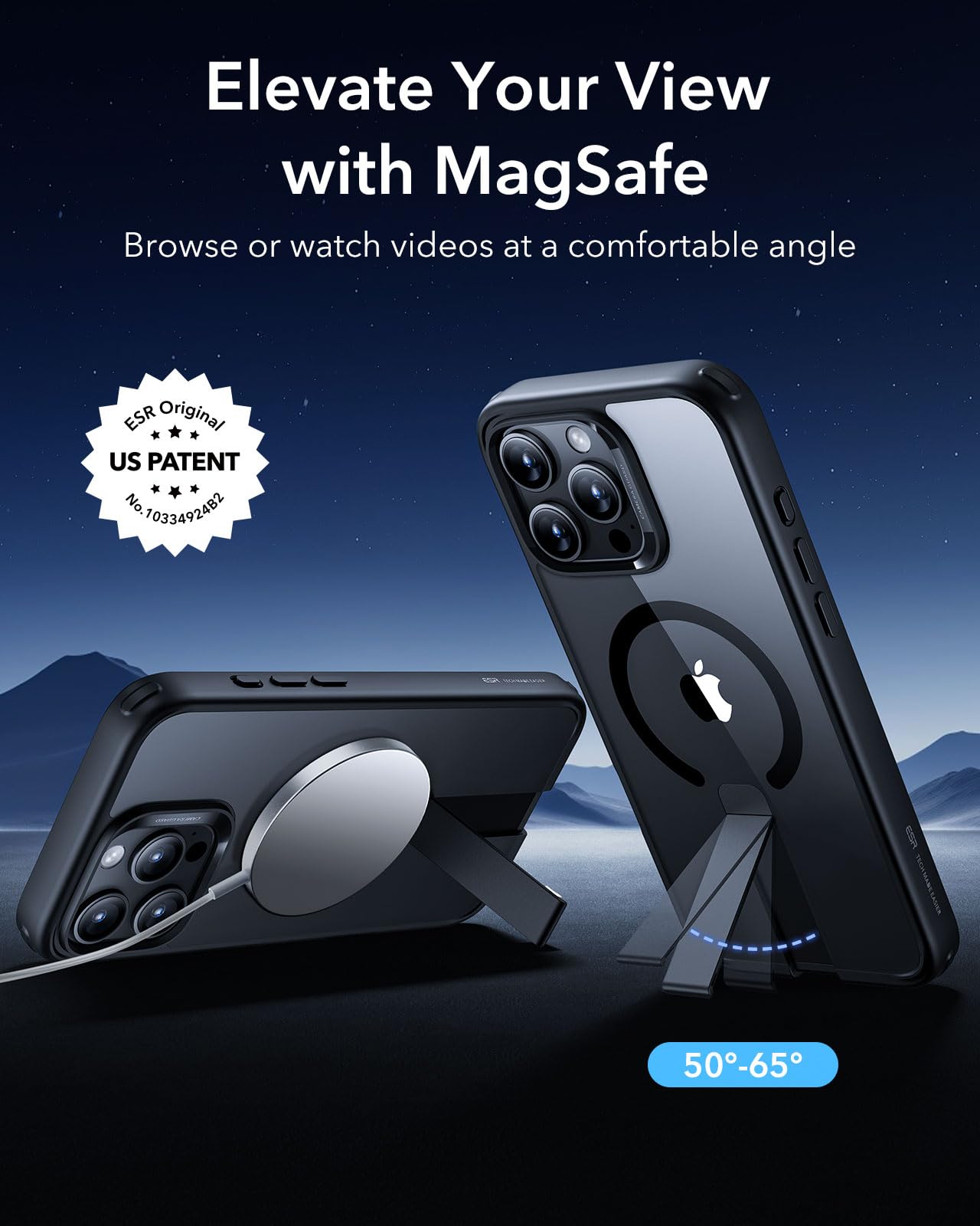 ESR for iPhone 16 Pro Max Case with Kickstand, Compatible with MagSafe, Magnetic Case for iPhone ...