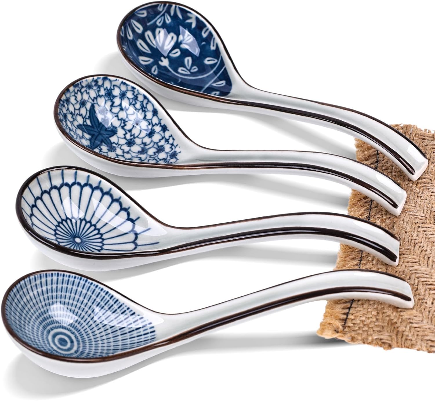 Amazon.com: HAKSEN Asian Soup Spoon, Japanese Ramen Spoons with Long ...