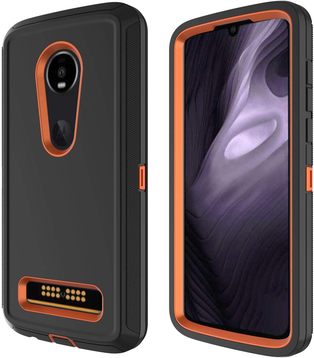 Amazon.com: Annymall for Moto Z4 Case, Heavy Duty with [Built-in Screen ...