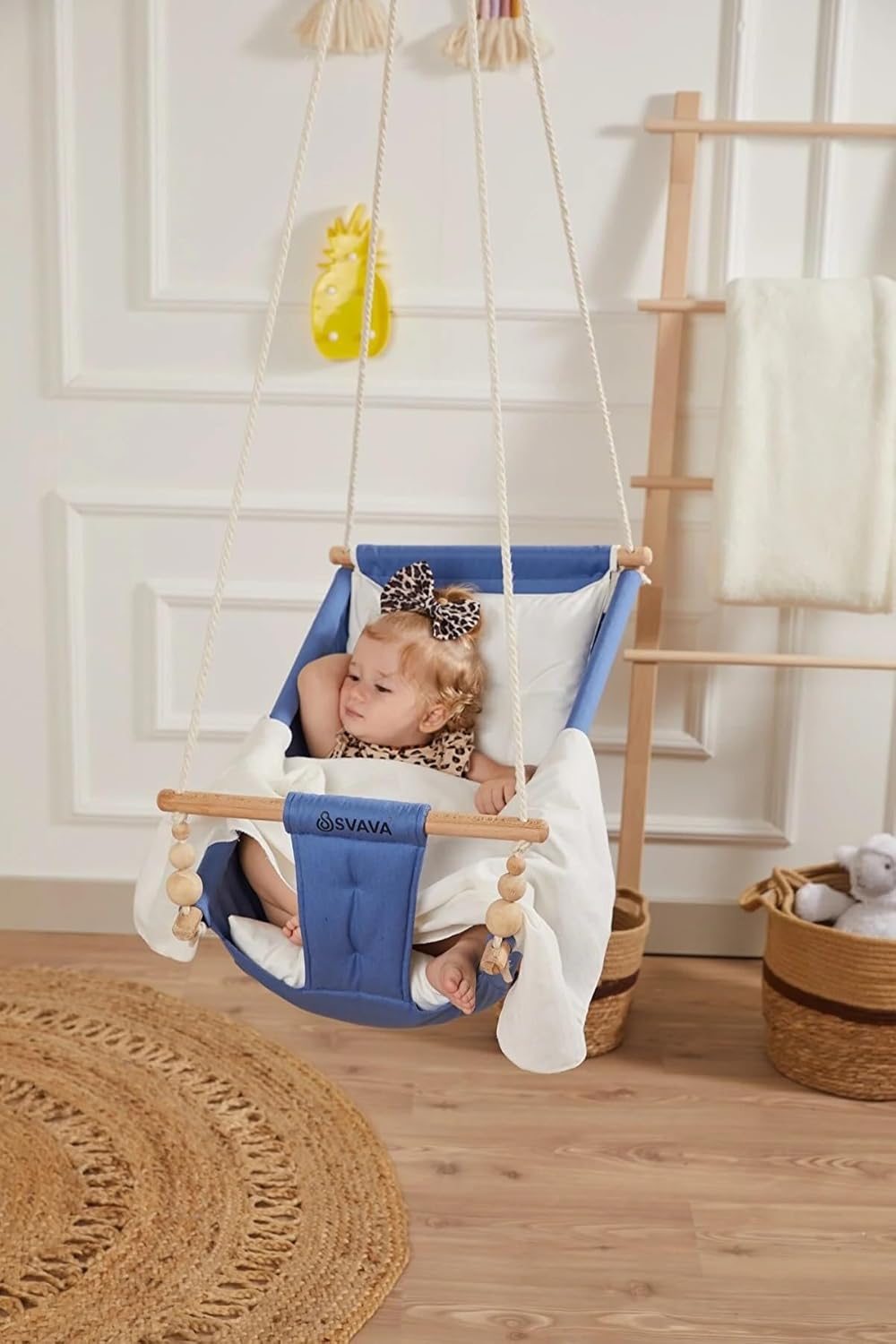 Amazon.com : Svava Baby Swing for Baby and Toddler, Canvas Baby Hammock ...